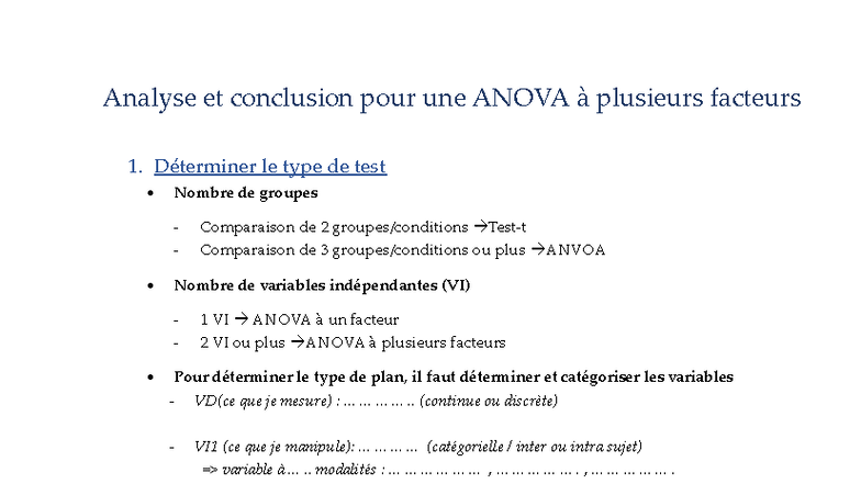 Analyse et Conclusion d'une ANOVA à Plusieurs Facteurs - Cours 3# - Studocu