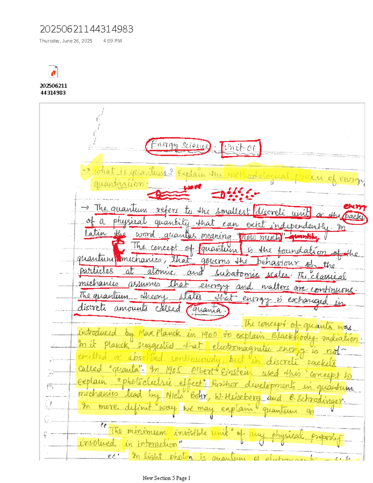 Energy science book unit 1 - B.Tech CSE (2nd Year) - 202506211 44314983 ...