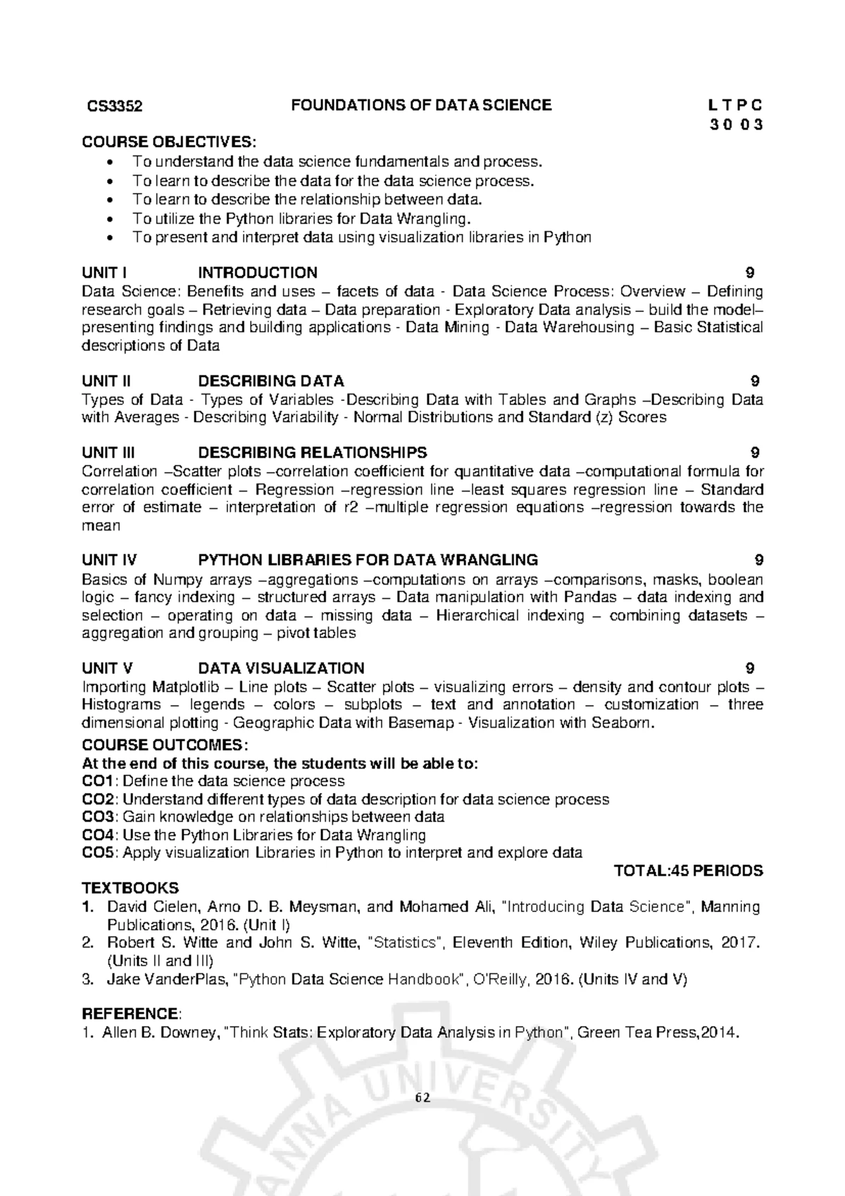 AL3501 NATURAL LANGUAGE PROCESSING - SYLLABUS OVERVIEW - Studocu