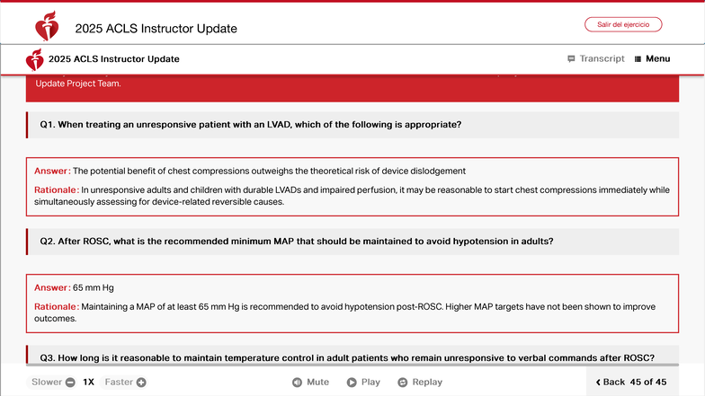 2025 ACLS Instructor Update: Key Q&A for Distance Learning - Studocu