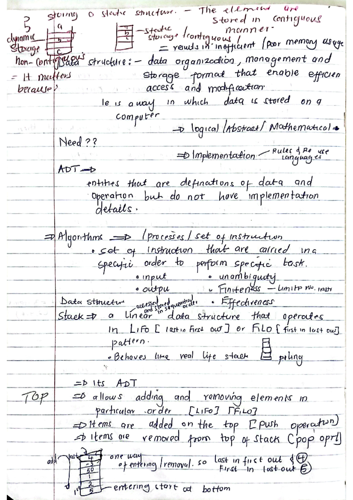 DSA Notes: Dynamic Memory Management and Data Structures Overview - Studocu