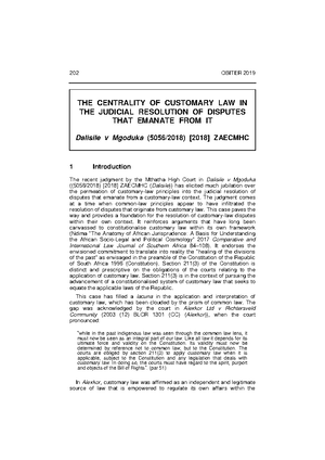 Mabena v Letsoalo 1998 (2) SA 1068 (T) - MABENA v LETSOALO 1998 (2) SA ...