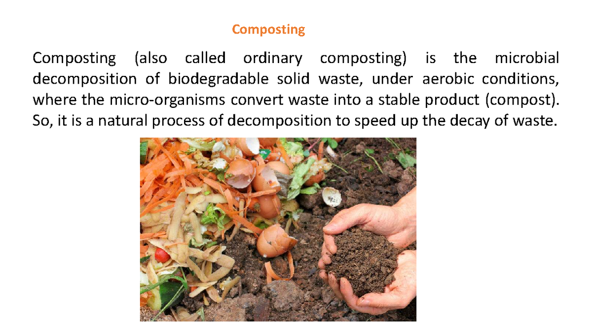 Composting Lecture Notes: Key Factors and Methods - Studocu
