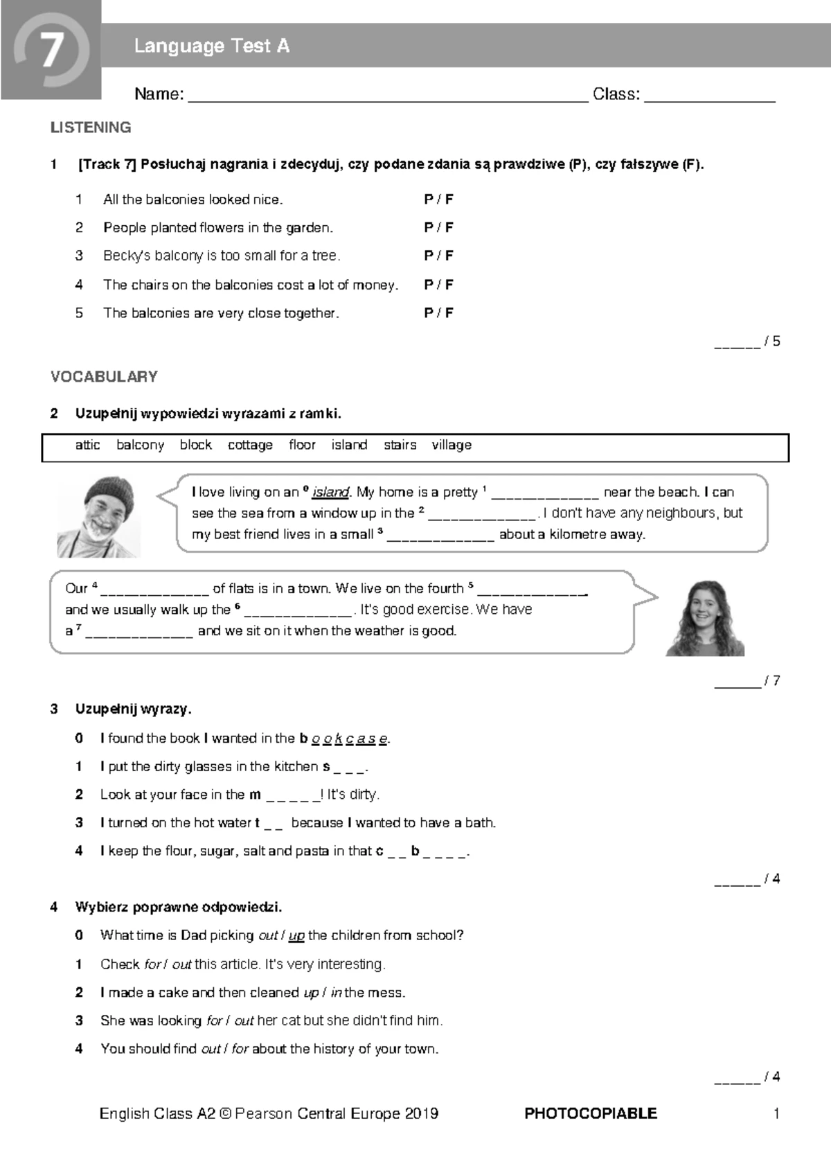 EC A2 Tests - Language Test 4B - Name ...