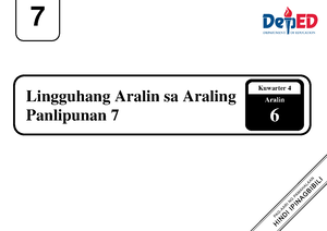 Final Validated Revised Q4 LE AP7 Lesson 7 Week7 - 7 Lingguhang Aralin sa Araling Panlipunan ...