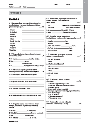 Komplett plus 1 Testy rozdziałowe - TESTY ROZDZIAŁOWE Punktacja testów ...