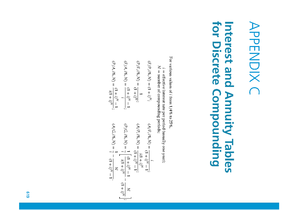 APPENDIX C: Interest and Annuity Tables for Discrete Compounding - Studocu