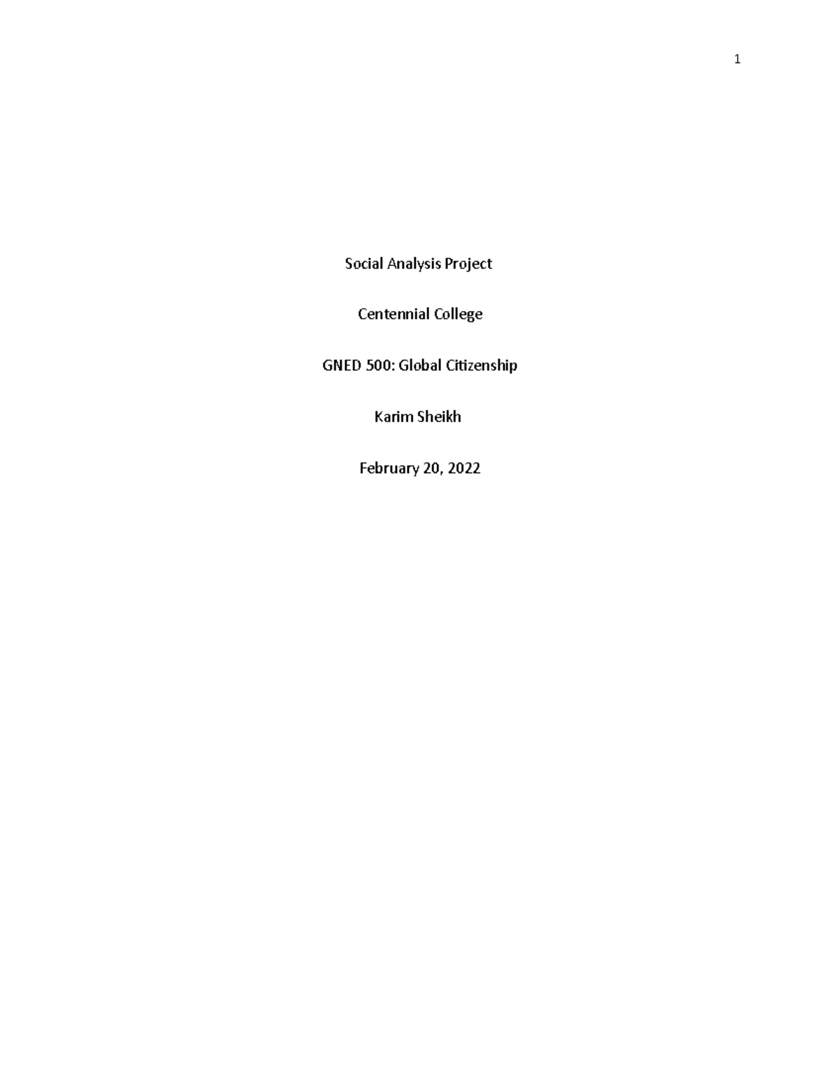 Group Project - Social Analysis Project 1 - Social Analysis Project ...