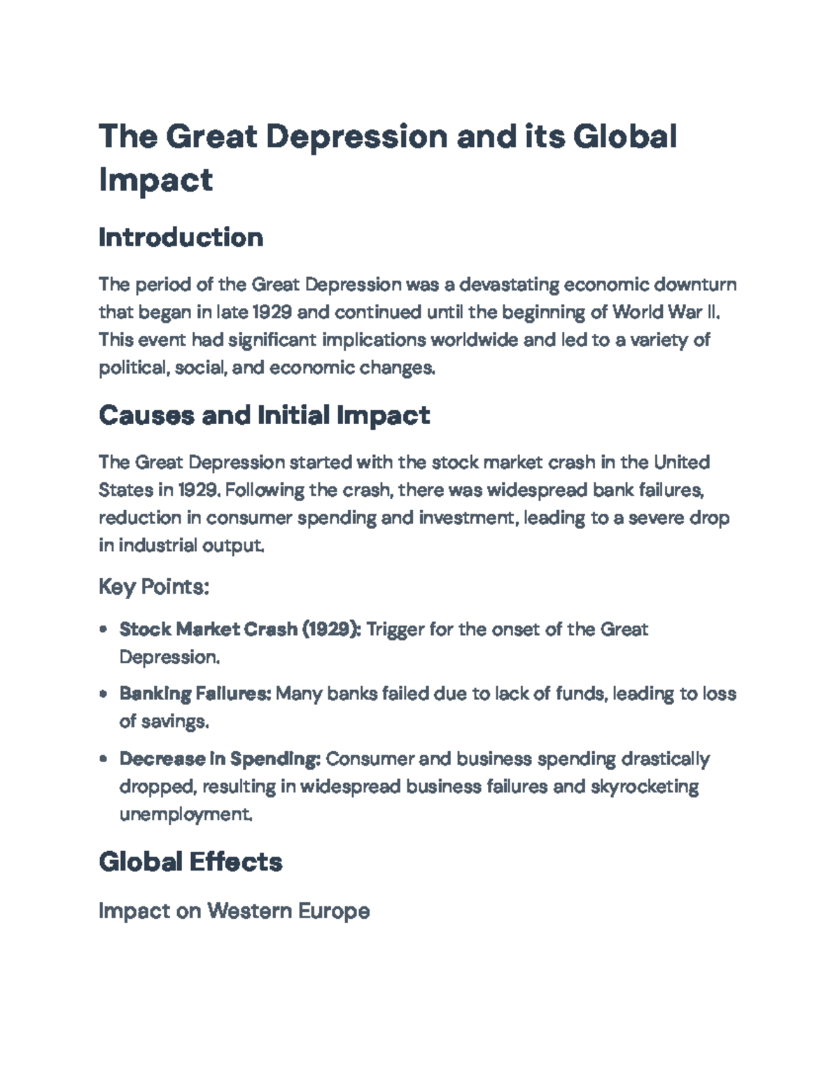 The Great Depression: Global Impact, Authoritarian Responses & WWII ...