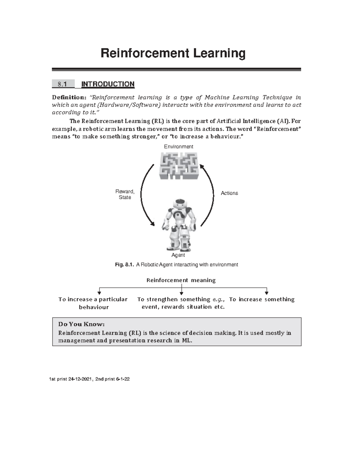 MLT UNIT-5 Reinforcement Learning Course Notes and Key Concepts - Studocu