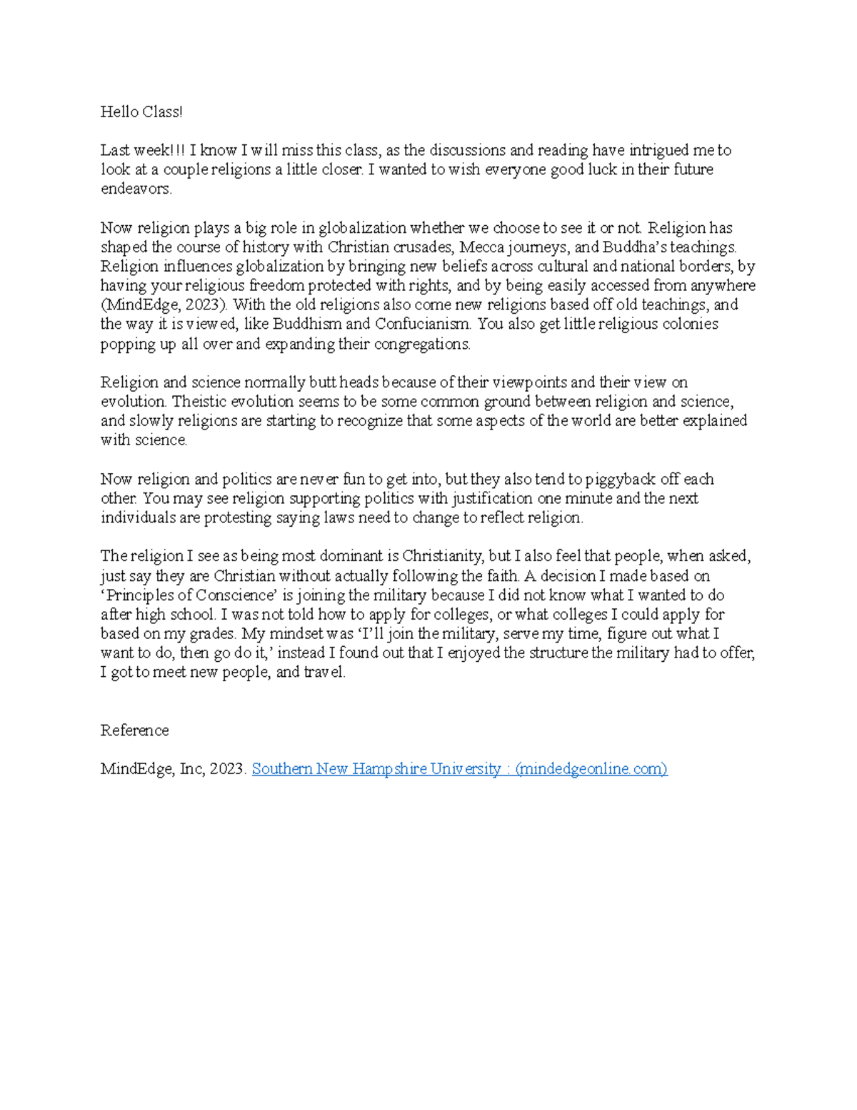 8-1 Discussion: Examining Religion’s Role in Globalization and Society ...