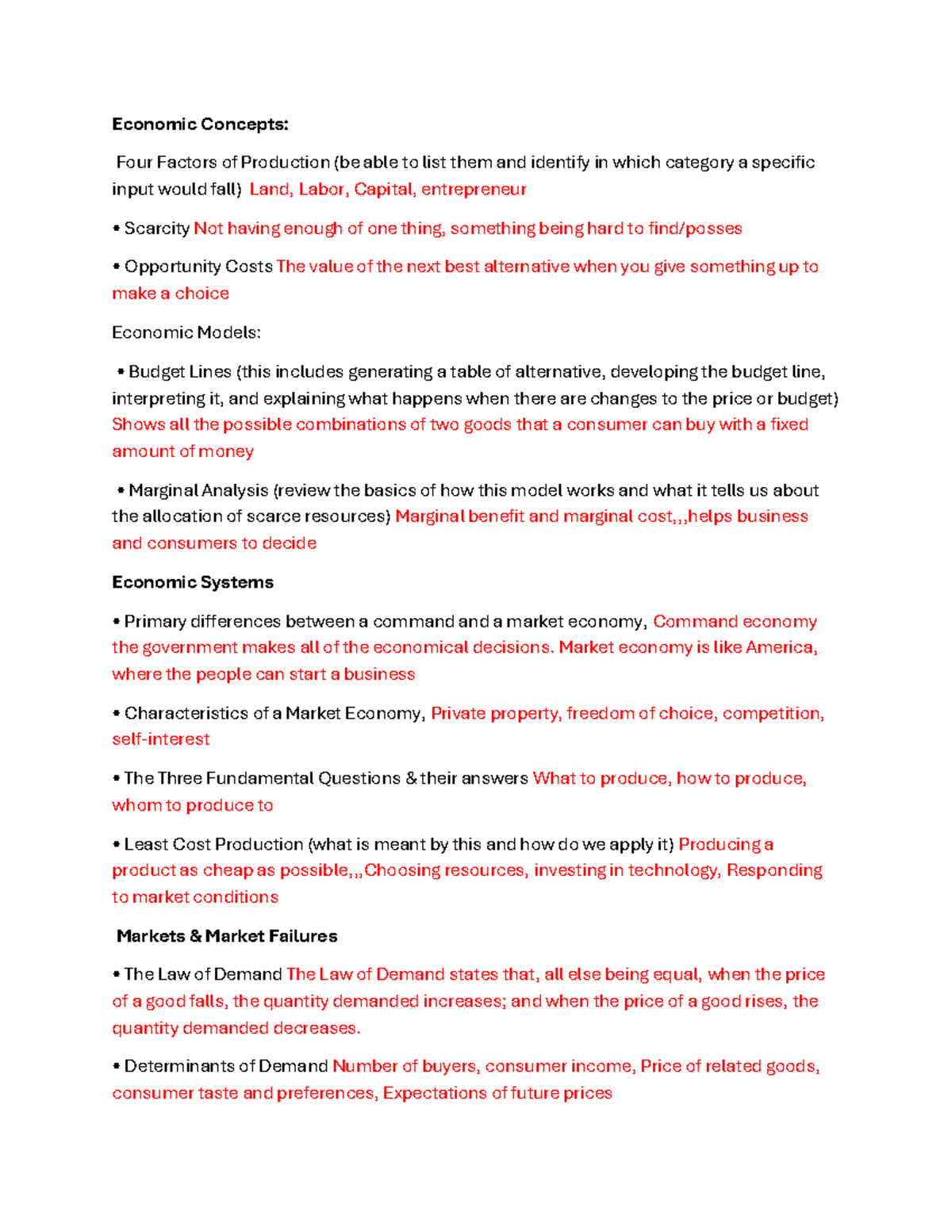 Economic Principles and Models: Key Concepts (ECO 101) - Studocu