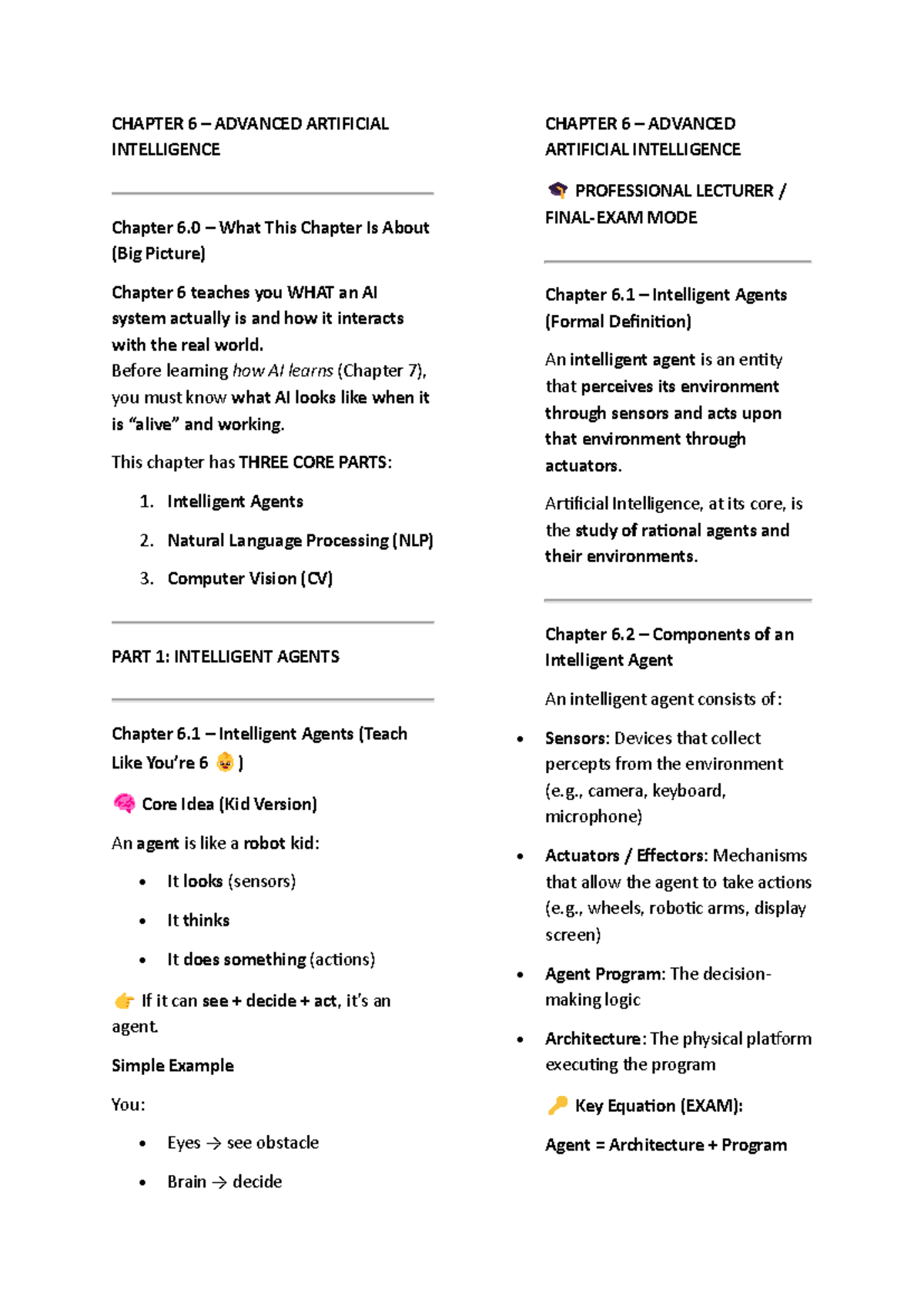 CHAPTER 6: ADVANCED AI CONCEPTS - LECTURER NOTES - Studocu