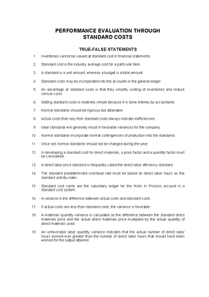 Ilide - .... - Chapter 10 Standard Costs and the Balanced Scorecard ...