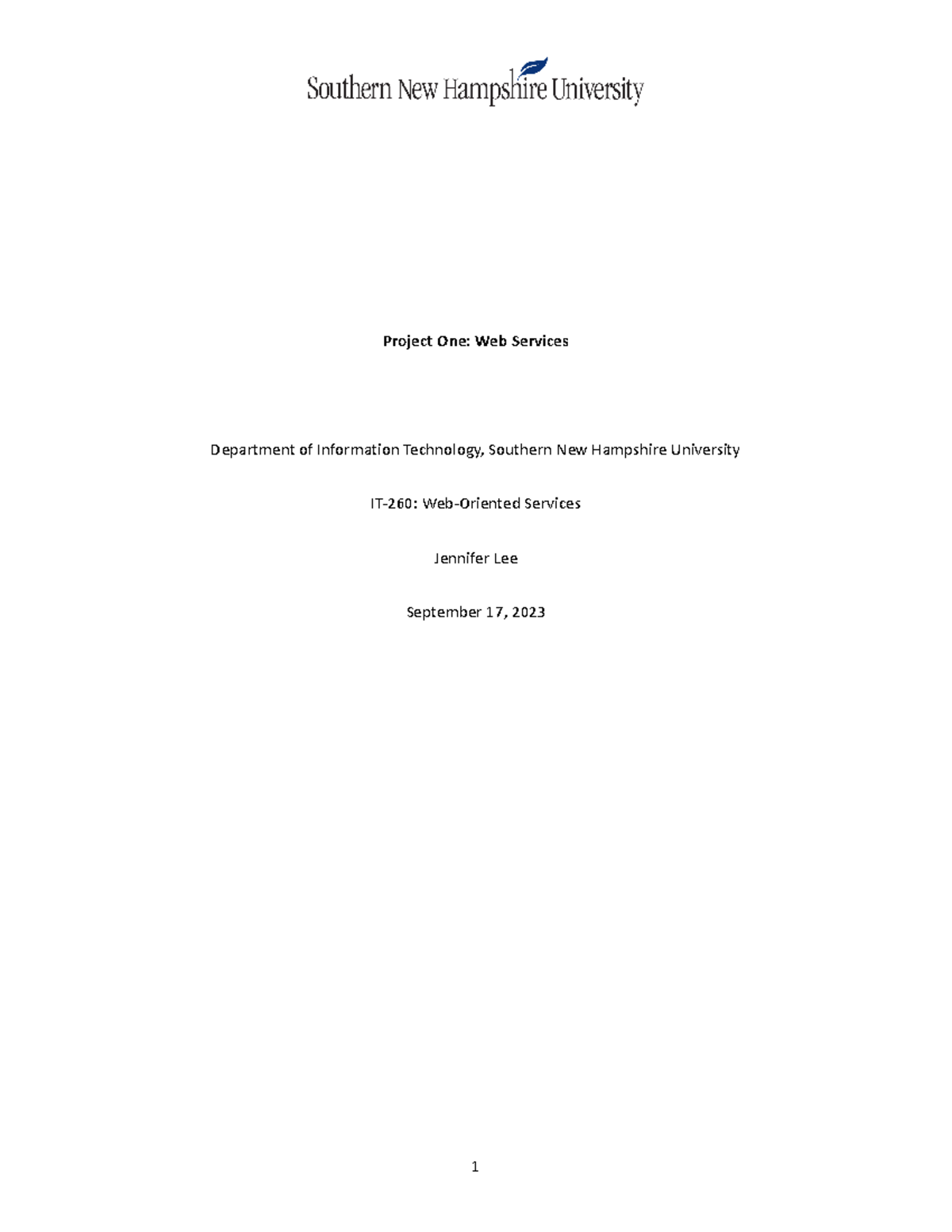 IT 260 Project One: Web Services Tech Plan and Benefits Analysis - Studocu