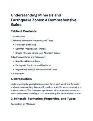 Natural Disasters and Mineral Properties: A Comprehensive Overview ...