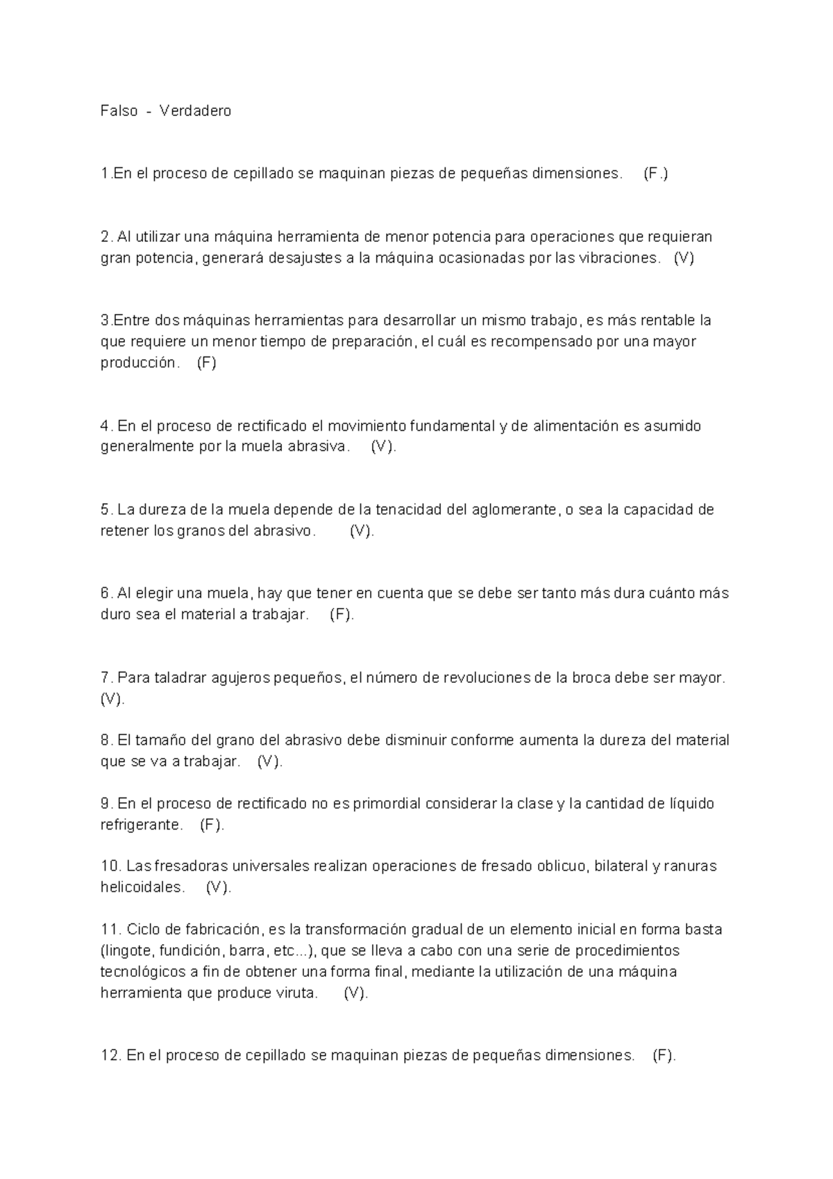 Respuesta Segundo Parcial DE Procesos: Falso Verdadero y Selección ...