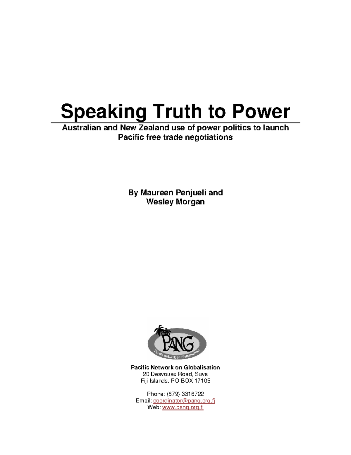 Speaking Truth to Power: PACER-Plus Negotiations - Studocu