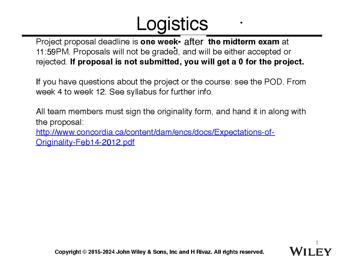 W03 1 Expected Value Notes: Midterm Exam & Proposal Guidelines - Studocu