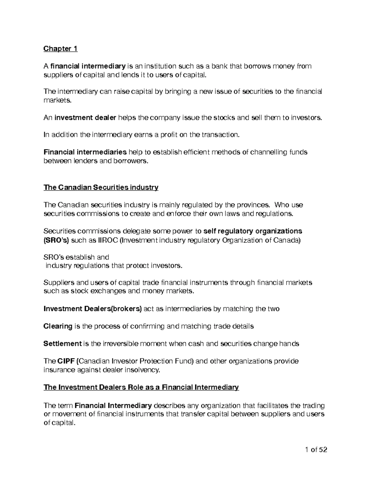 Canadian Securities Course - Section Test - Canadian Securities Course ...