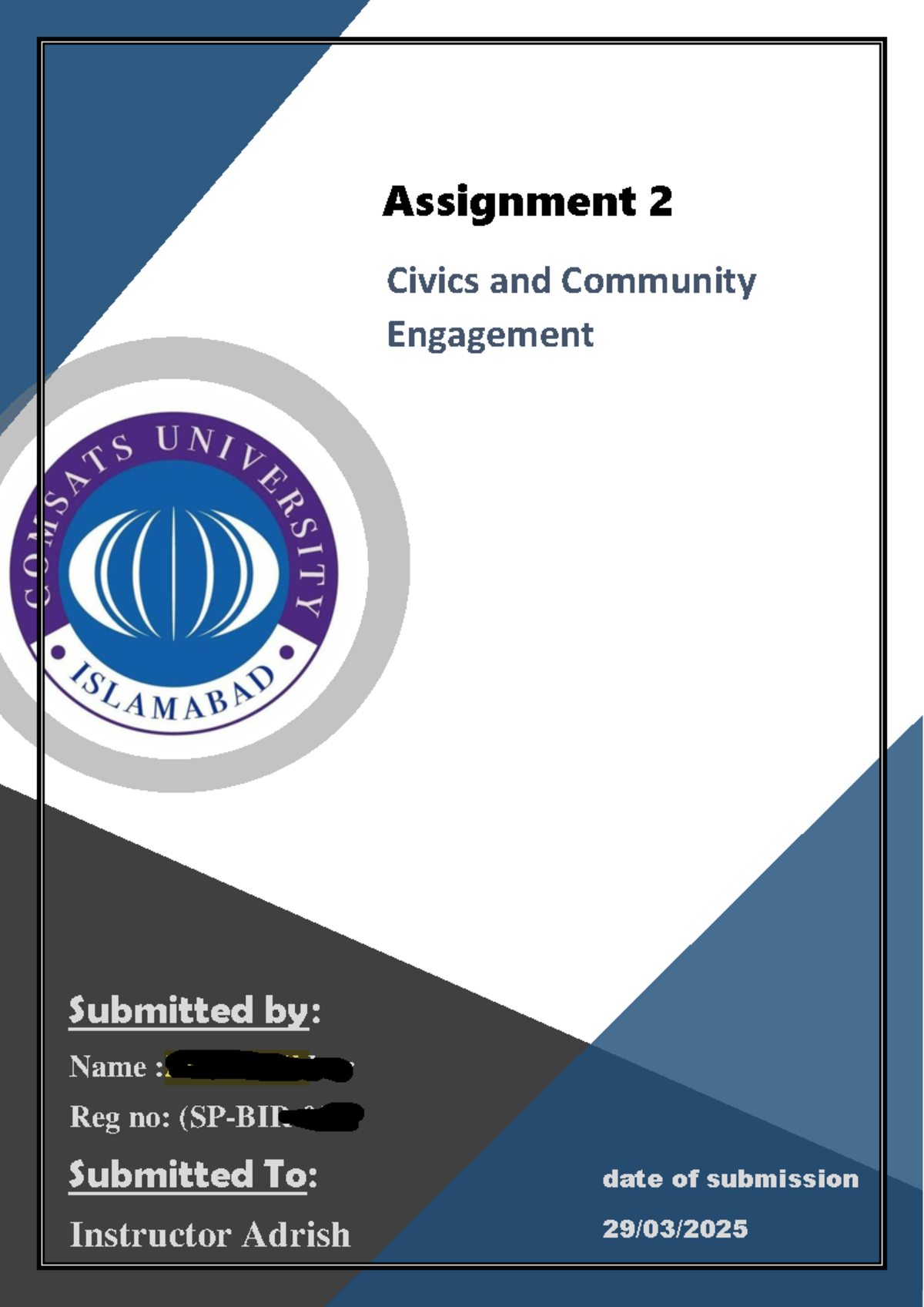 Civic and community engagement - Assignment 2 Civics and Community ...