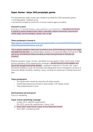 Super human tokyo 2020 paralympics fact sheet - Super. Human. Tokyo ...
