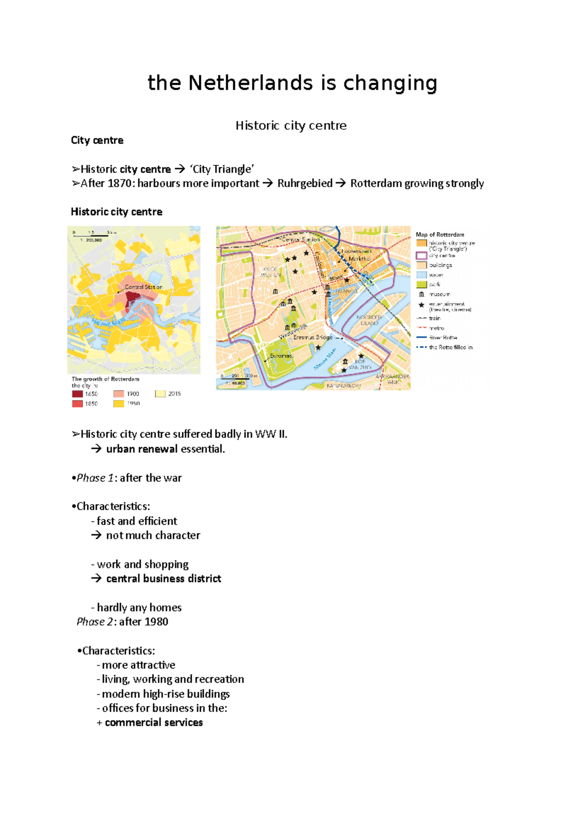 Aardrijkskunde Hoofdstuk 3: Verandering in Nederlandse Steden - Studeersnel