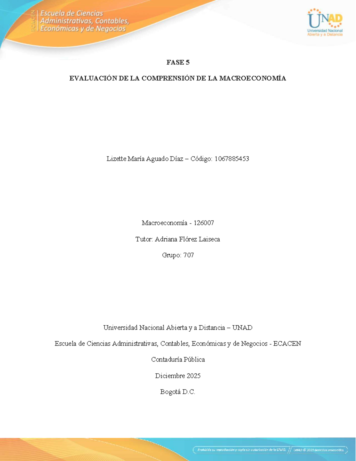 Evaluación de la Comprensión de la Macroeconomía - FASE 5 ...