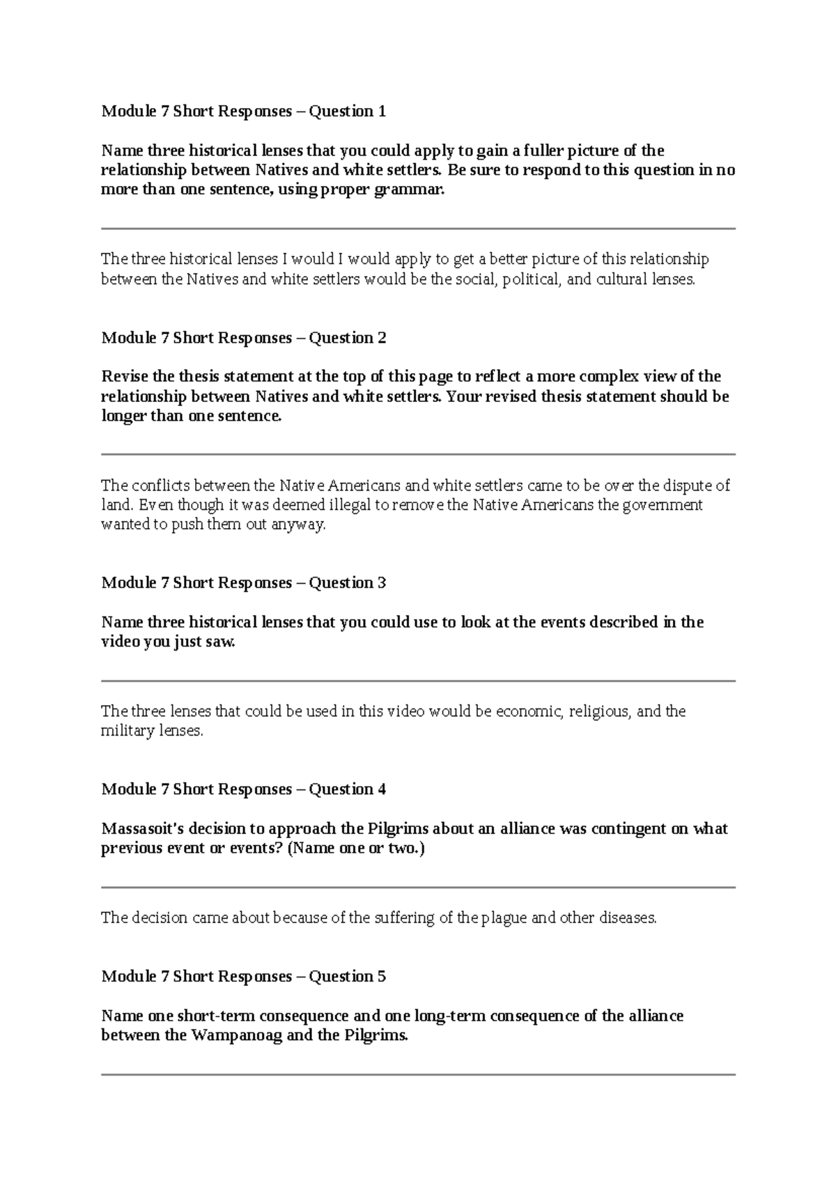 7-2 Module Seven Short Responses 1 - Module 7 Short Responses ...