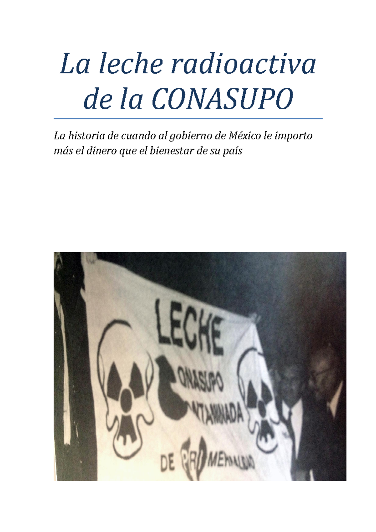 Contaminación Radiactiva en la Leche de la CONASUPO: Un Análisis ...