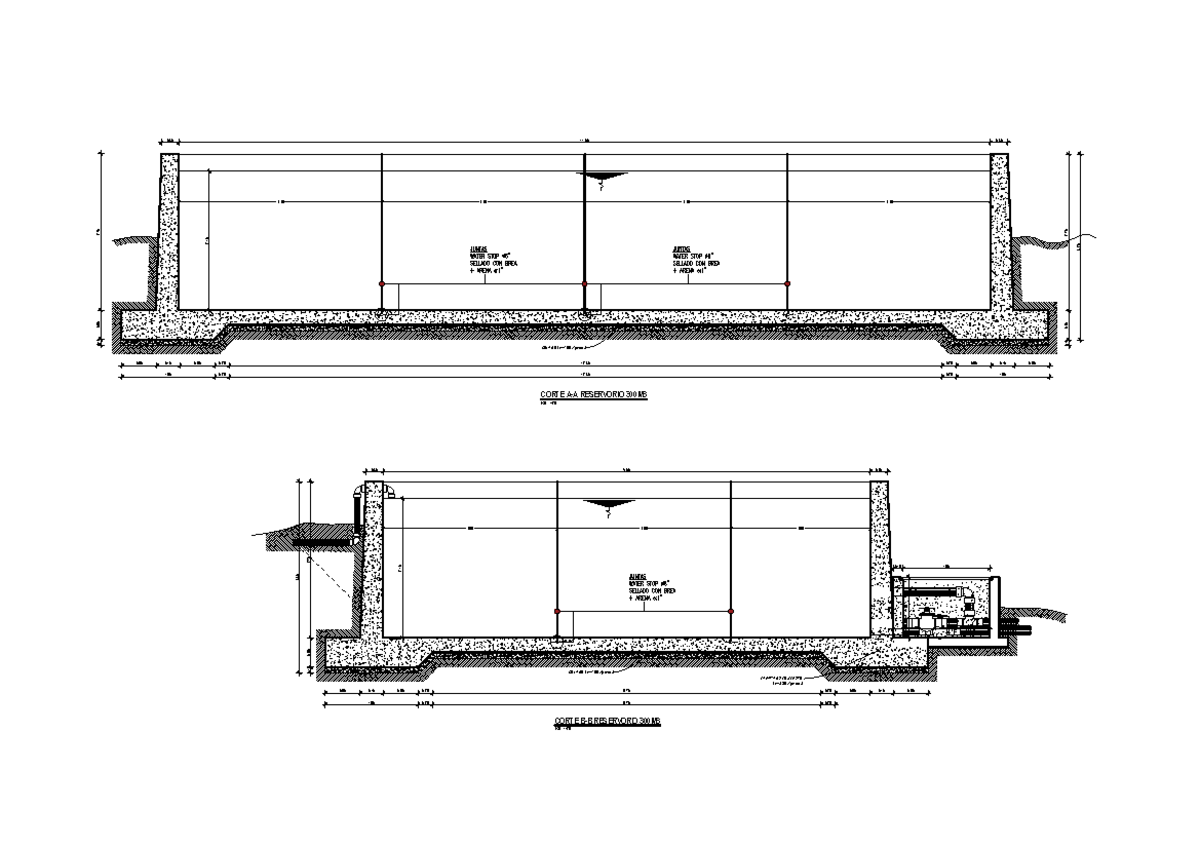 Plano Reservorio DE 300m3-Model - ####### 0. ####### 3. ####### 3 ...