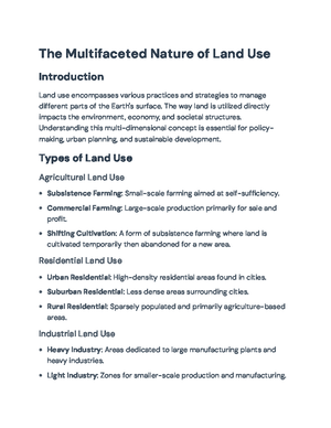 Comprehensive Overview of Land Use and Revegetation Strategies ...