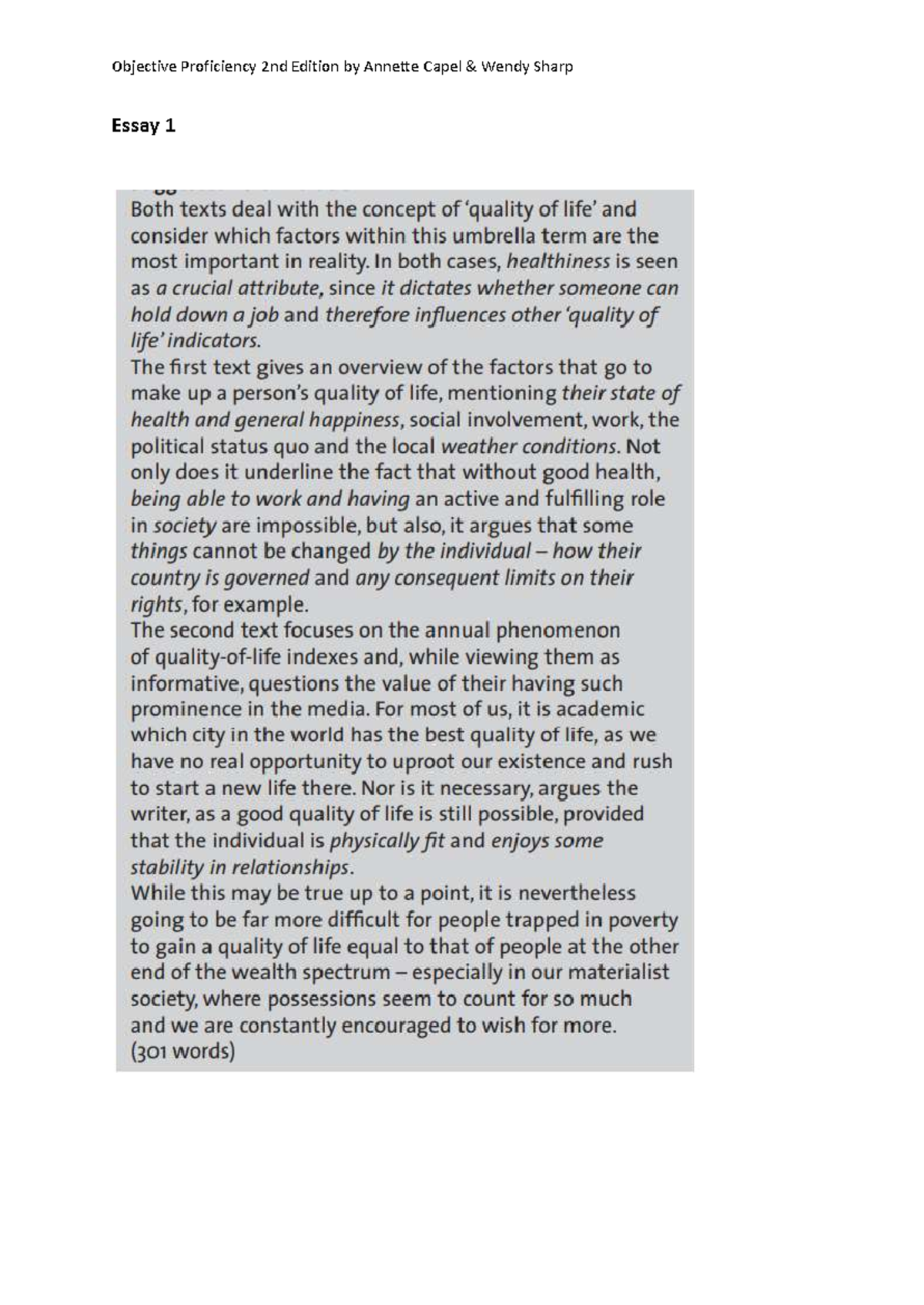 CPE Sample Writing Papers: Objective Proficiency 2nd Ed. - Studeersnel