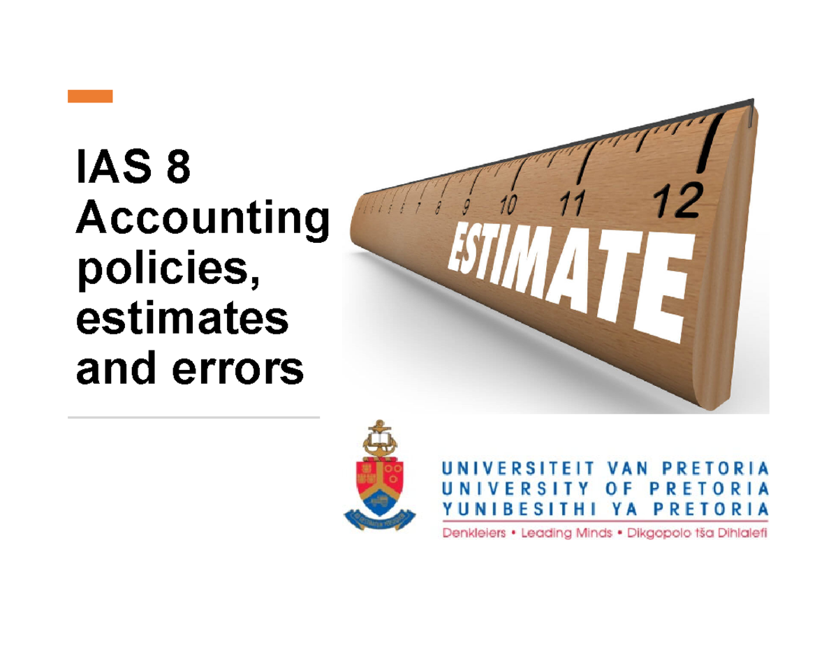 Correction of Prior Period Errors in Financial Statements - IAS 8 ...