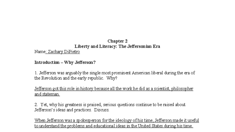 Chapter 2 Reading Guide: Liberty and Literacy in the Jeffersonian Era ...