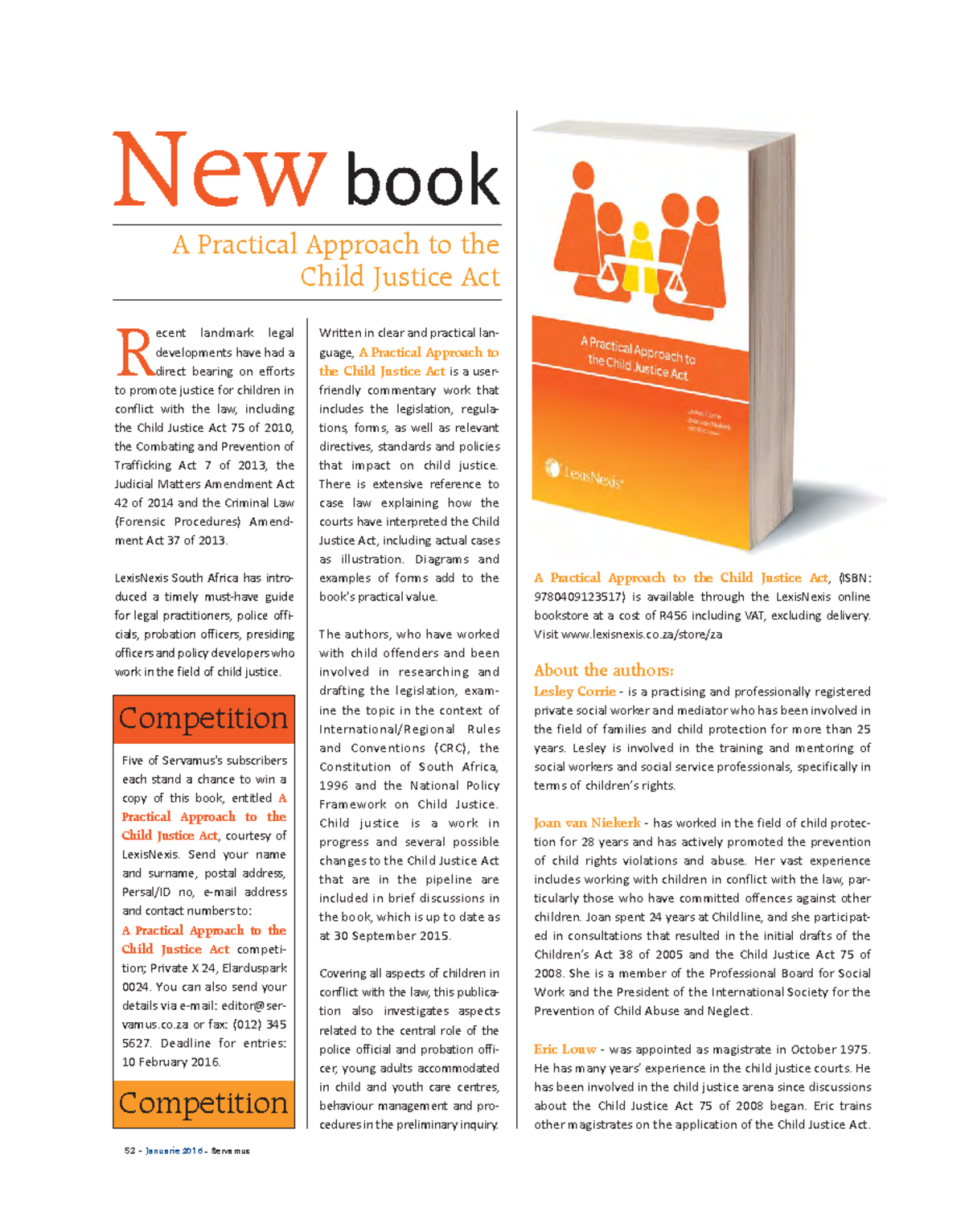 2016 a practical approach to the child justice act lesley corrie joan ...