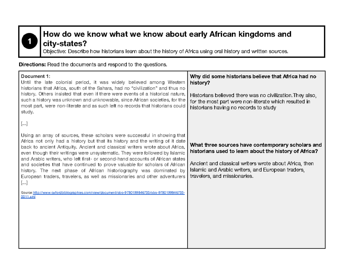 09.08 African Kingdoms & City-States: Historiography & Trade Dynamics ...