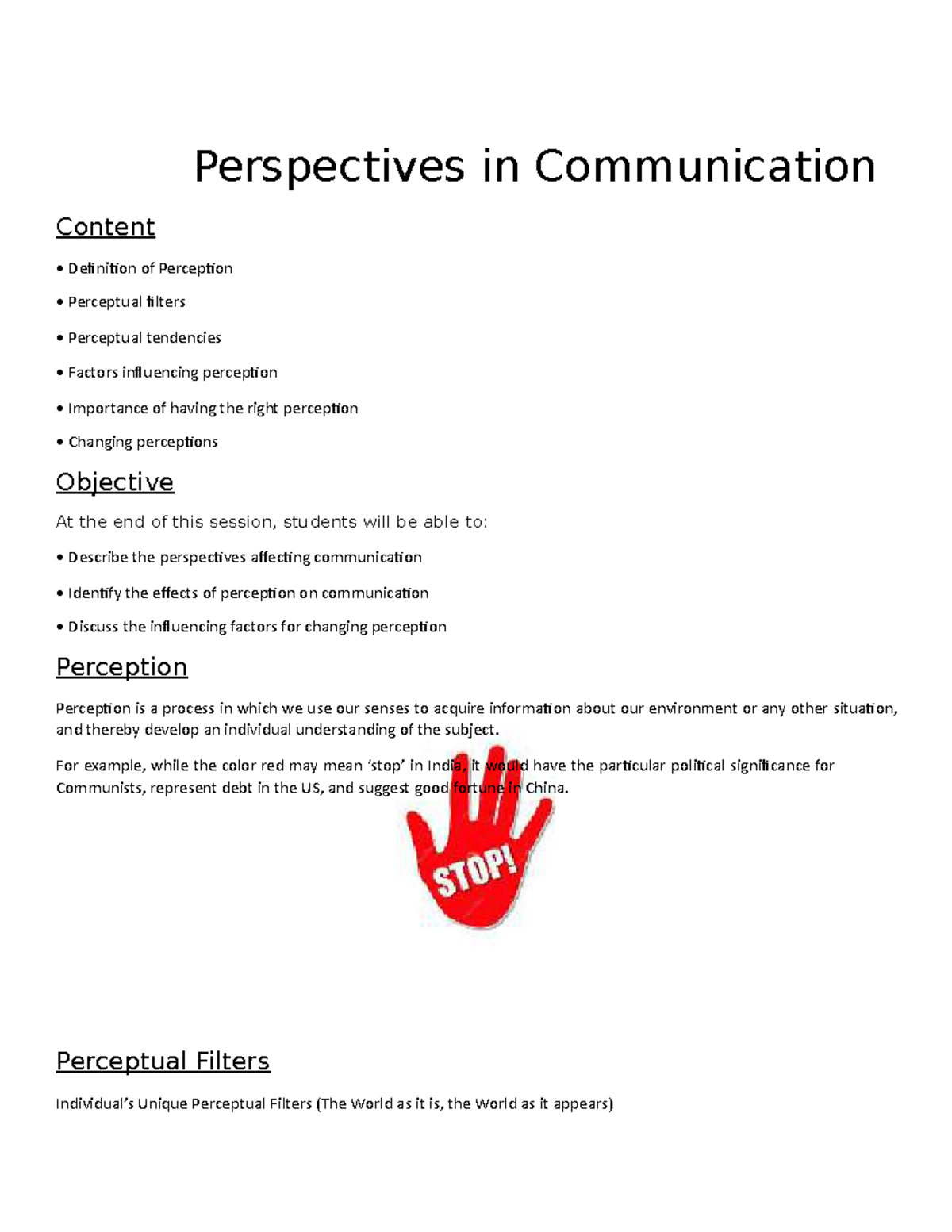 Chapter 16: Perspectives in Communication and Their Impact - Studocu