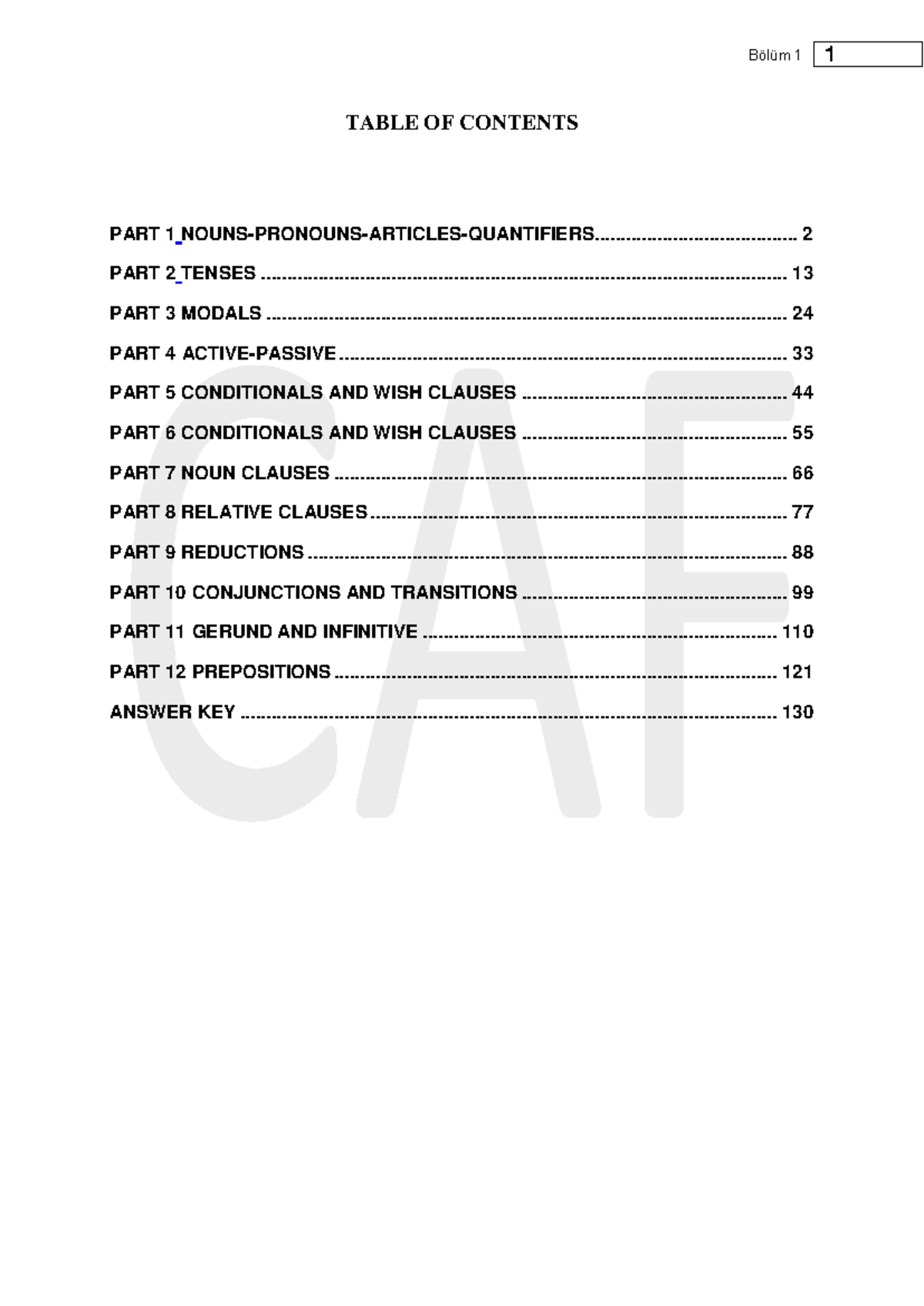 Grammar Tests - CAF - Starter: Tenses and Modals - Studocu