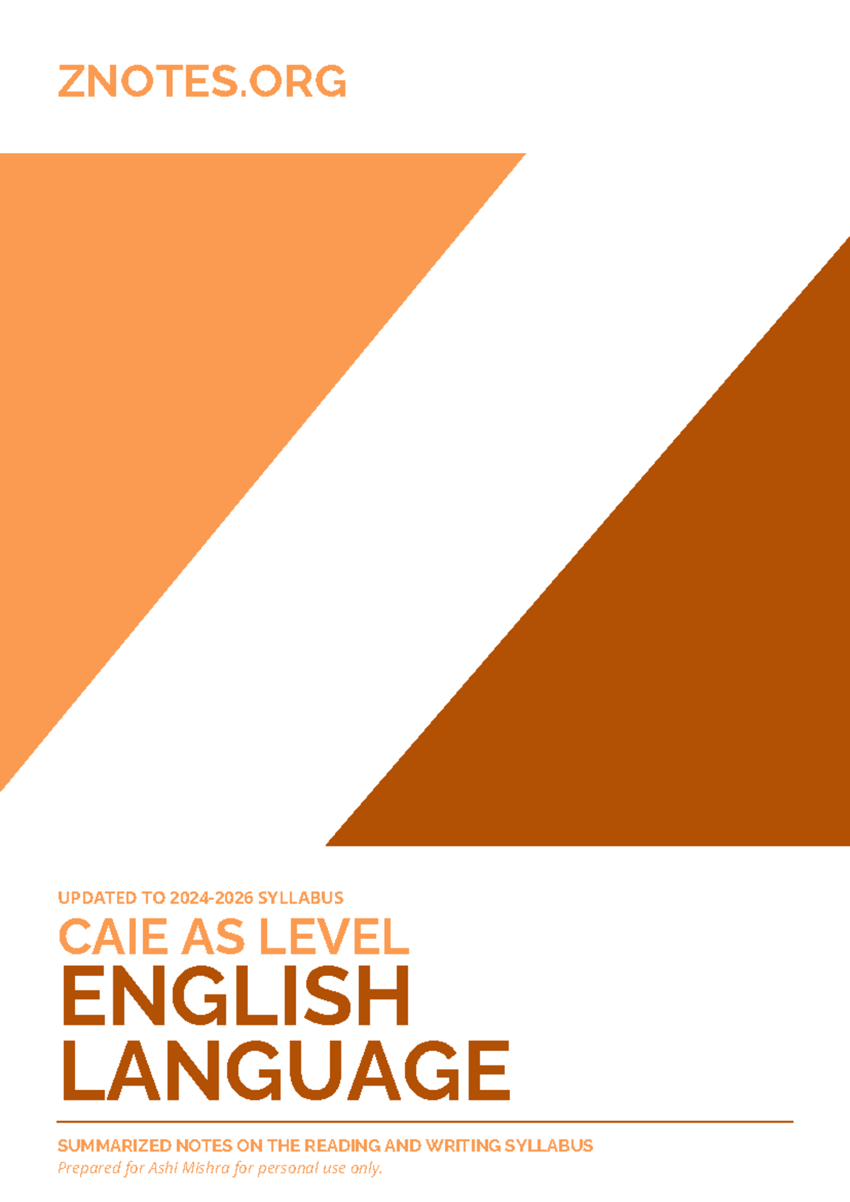 CAIE AS Level English Language 9093 Reading & Writing Summary Notes ...