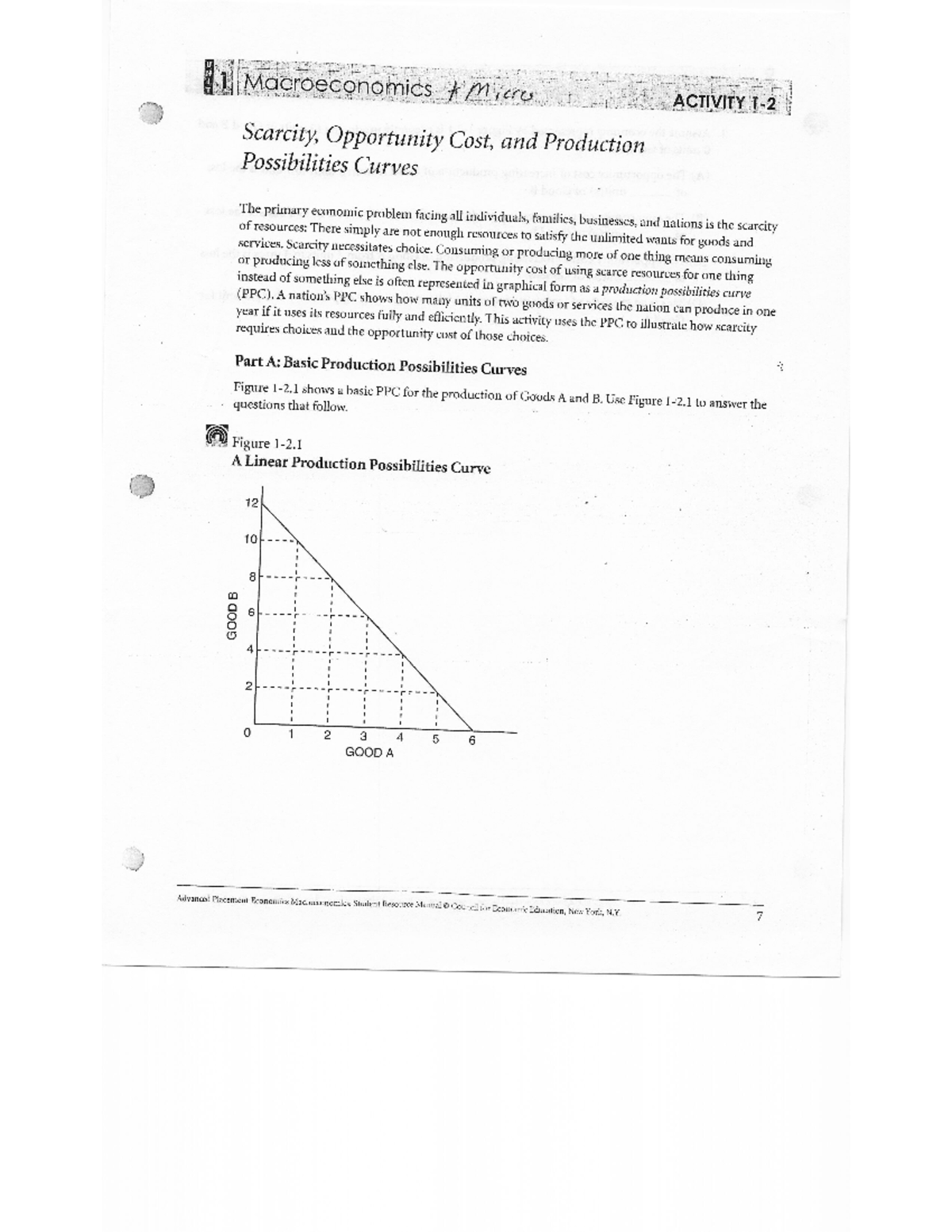 AP Economics Homework Activity: Scarcity & PPC Analysis (Unit 3) - Studocu