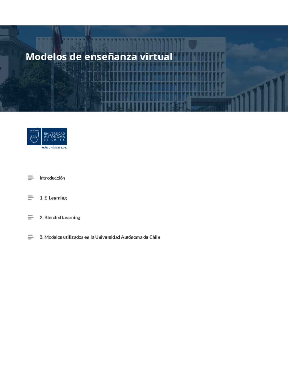 Unidad 2-Modelos de enseñanza virtual - Introducción E-Learning Blended Learning Modelos ...