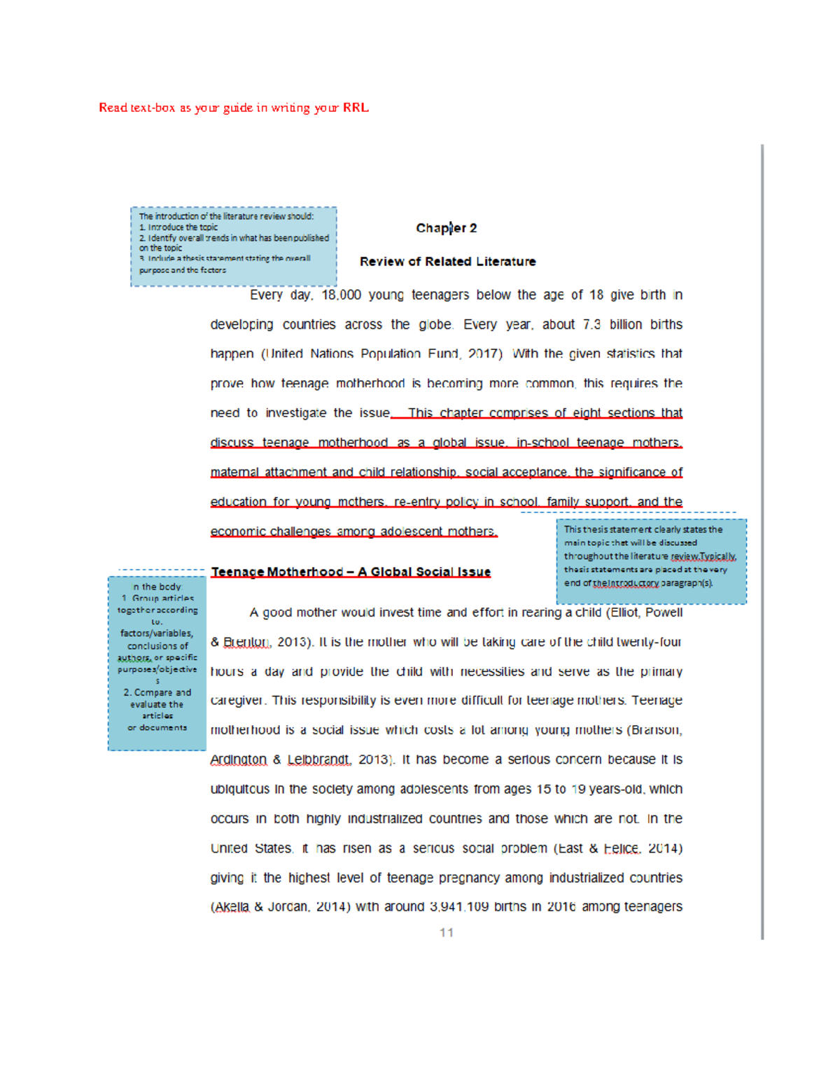 RRL Writing Guide: Essential Tips and Text-Box Instructions - Studocu