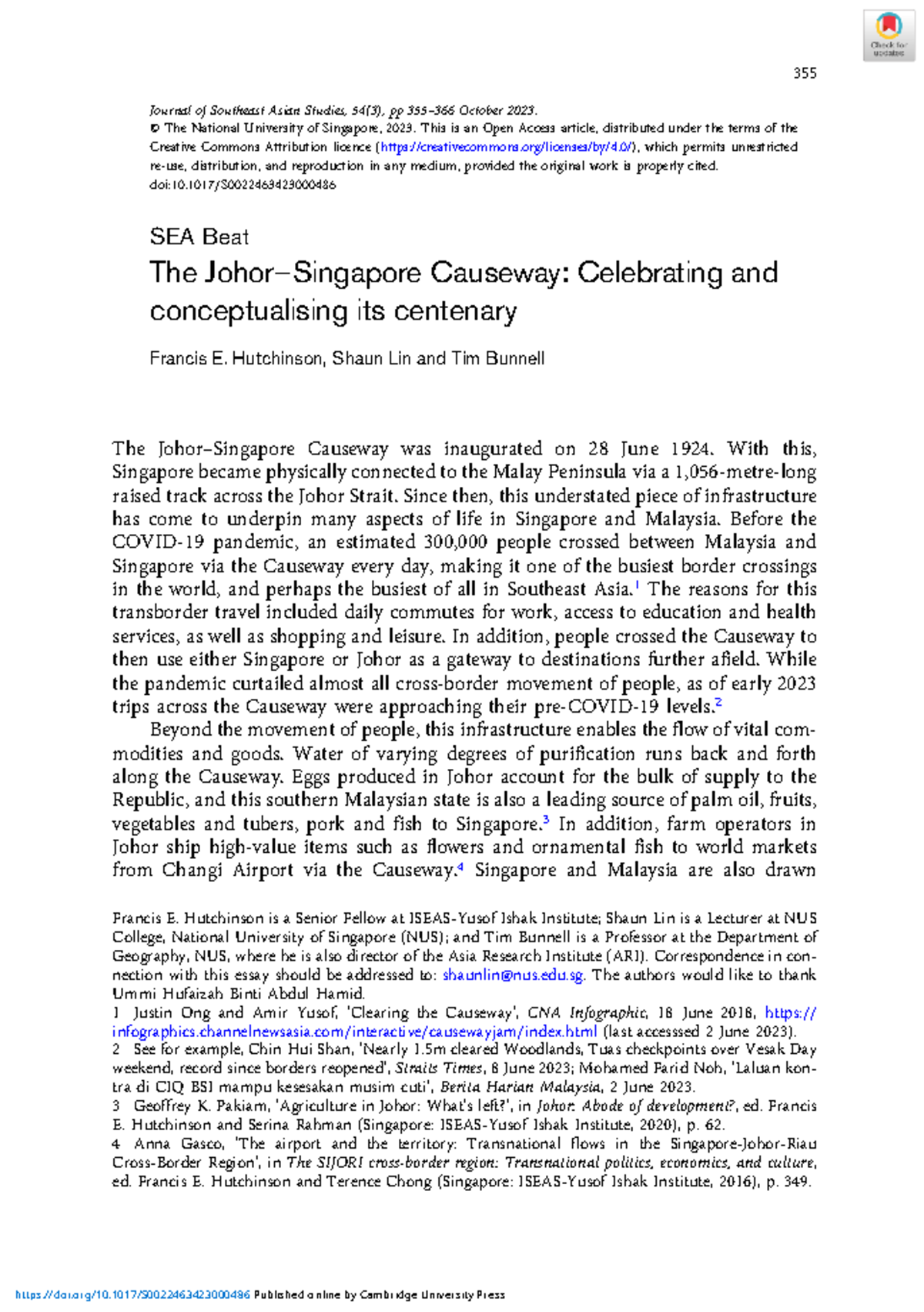 The Causeway Connection: Celebrating 100 Years of Singapore-Johor Ties ...