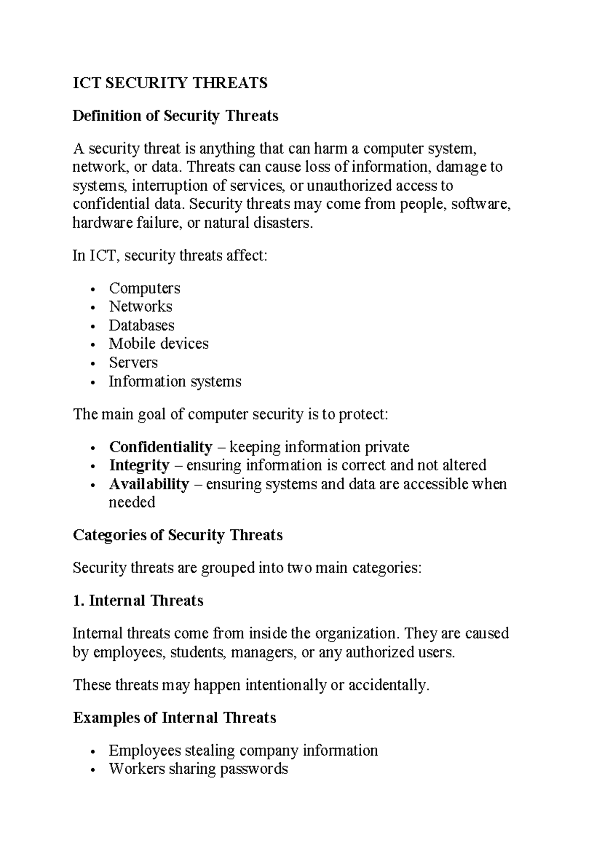 ICT Security Threats: Comprehensive Overview and Prevention Strategies ...