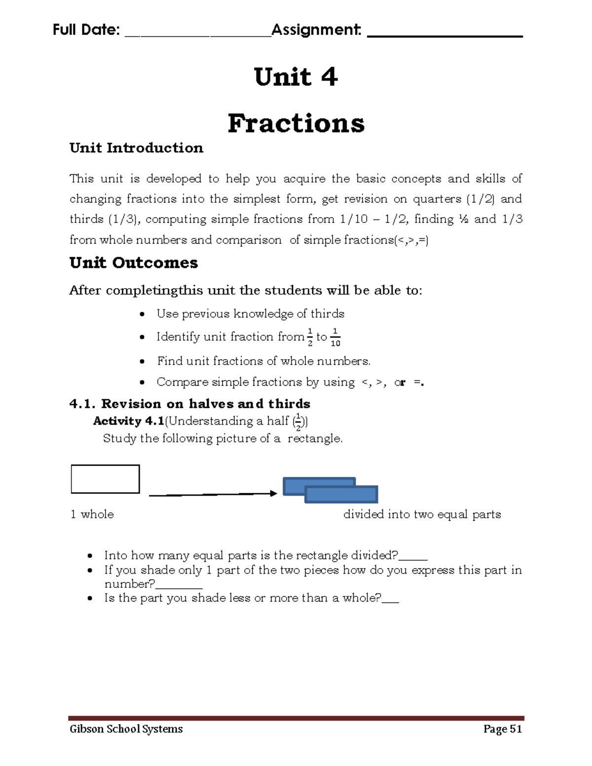 Math Unit 4-6 Notes: Fractions, Measurements & Shapes Study Guide - Studocu