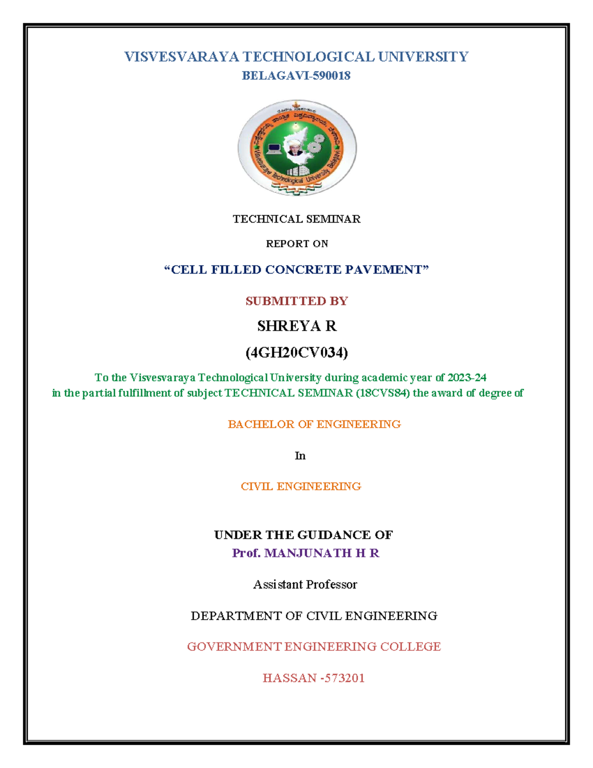 Seminar report merged - VISVESVARAYA TECHNOLOGICAL UNIVERSITY BELAGAVI ...