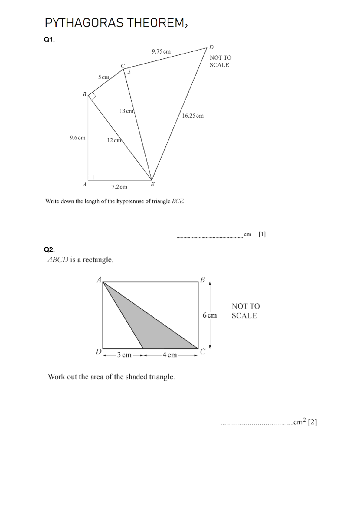 Year 9 Pythagoras 2 Checkpoint Questions and Solutions - Studocu