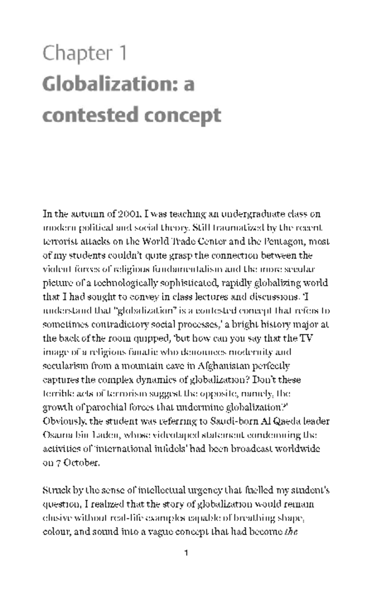 Steger CH1: Globalization as a Contested Concept Analysis - Studocu