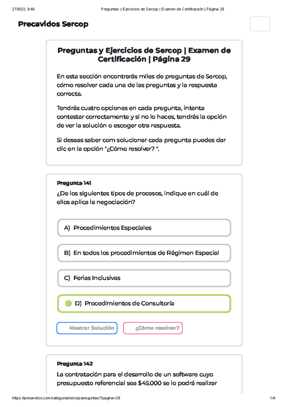 Banco Preguntas Sercop Unido - Precavidos Sercop Preguntas y Ejercicios de Sercop | Examen de ...